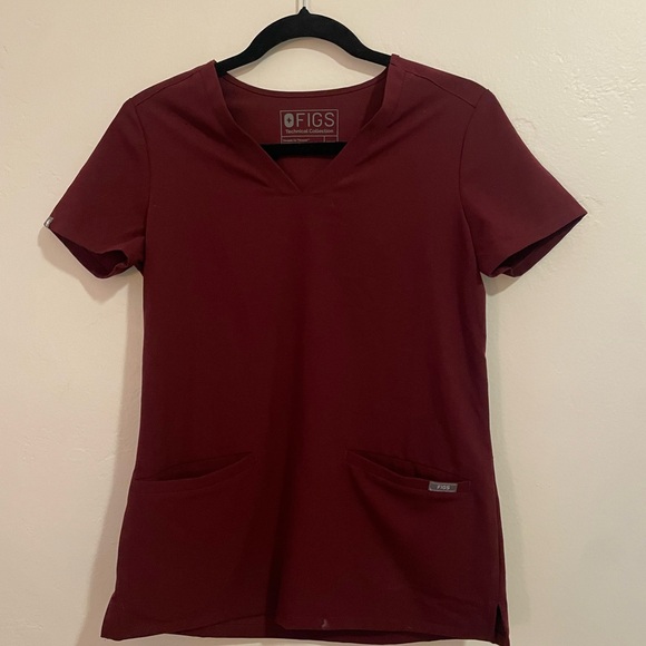 Figs | Tops | Figs Womens Burgundy Top | Poshmark